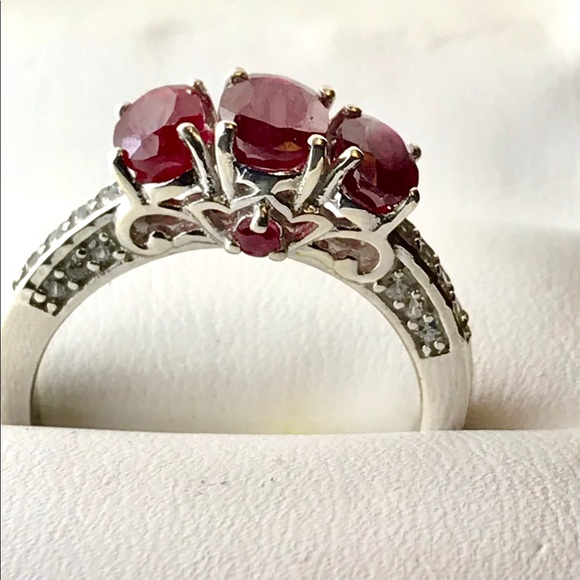 Jewelry | New Niassa Rubieszircons Platinum Ring Sz8 | Poshmark